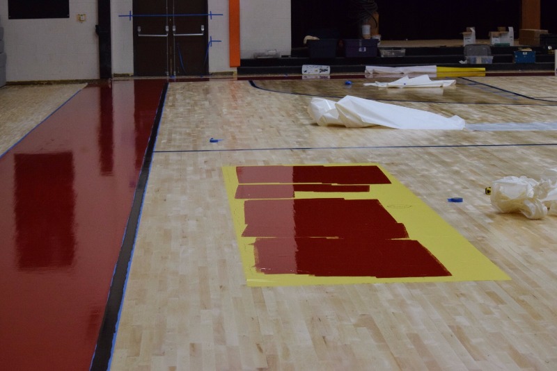 Elgin Public Schools - Gym Floor Progressing